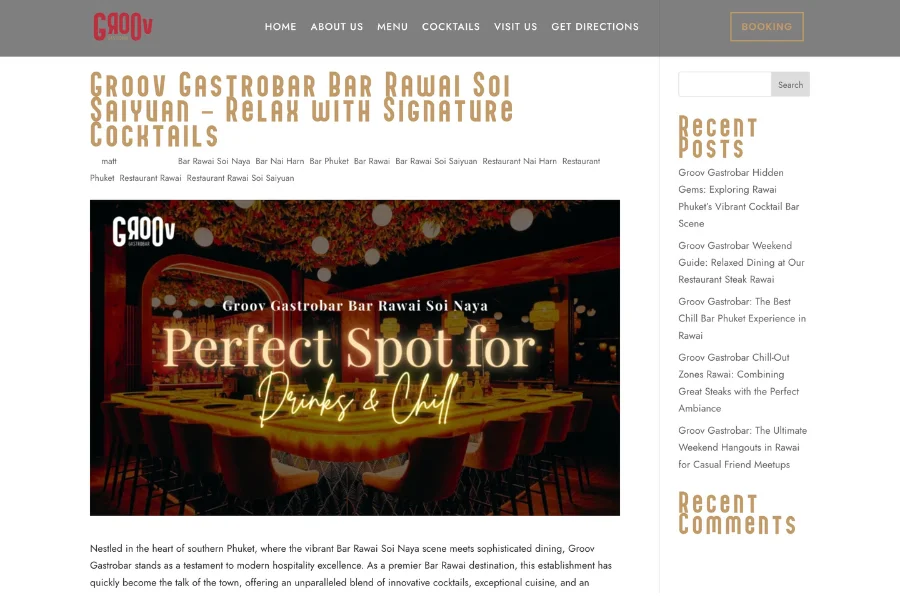 Groov Gastrobar - CIPHER