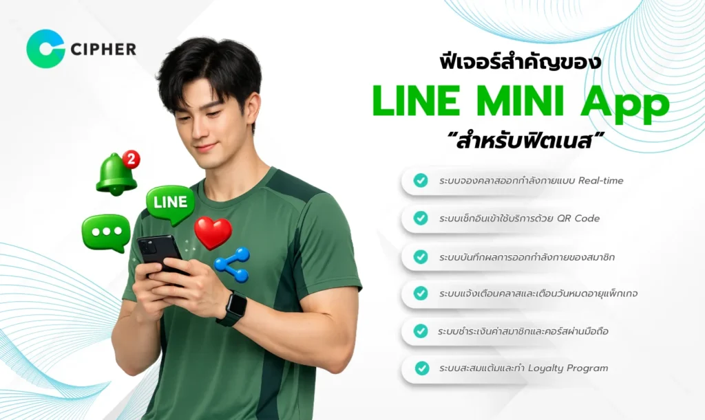 LINE MINI App สำหรับฟิตเนส: จองคลาสและติดตามผลการออกกำลังกาย